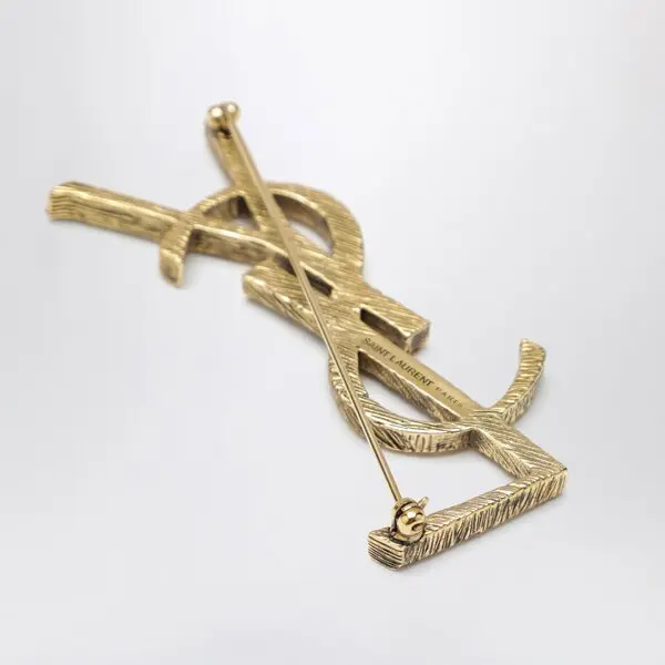 Saint Laurent Cassandre Brooch In Metal