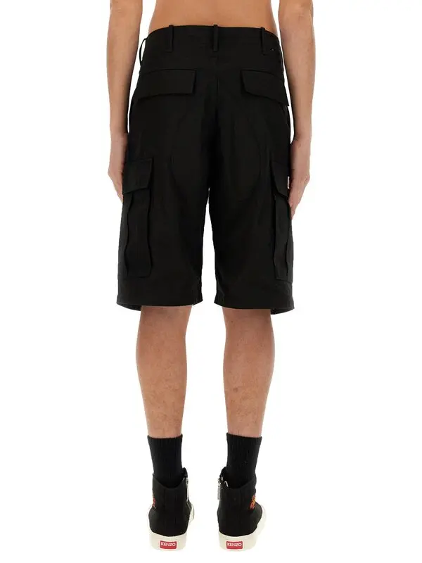 Kenzo Cargo Workwear Shorts - Black