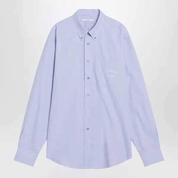 Givenchy Light Button-down Shirt In Cotton - Blue