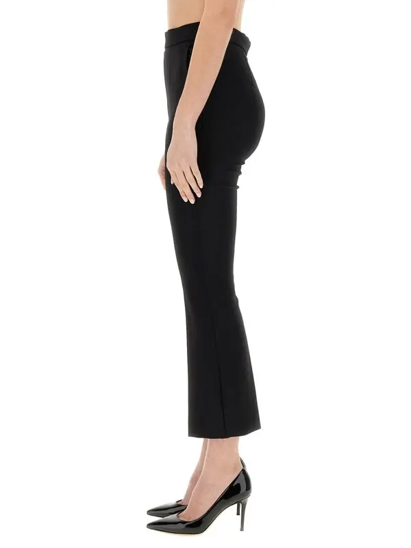 Max Mara Nepeta Virgin Wool Stretch Trousers - Black