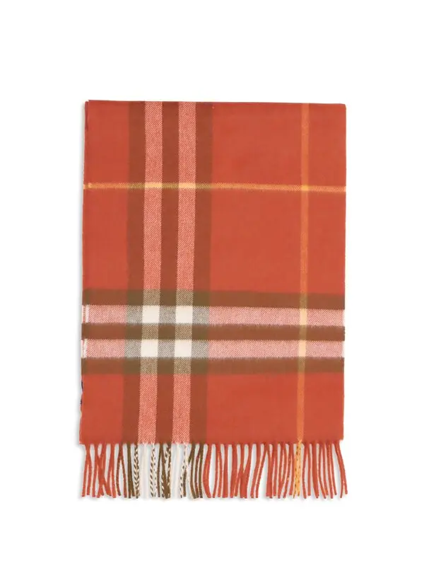 Burberry Cashmere Check Scarf - Red