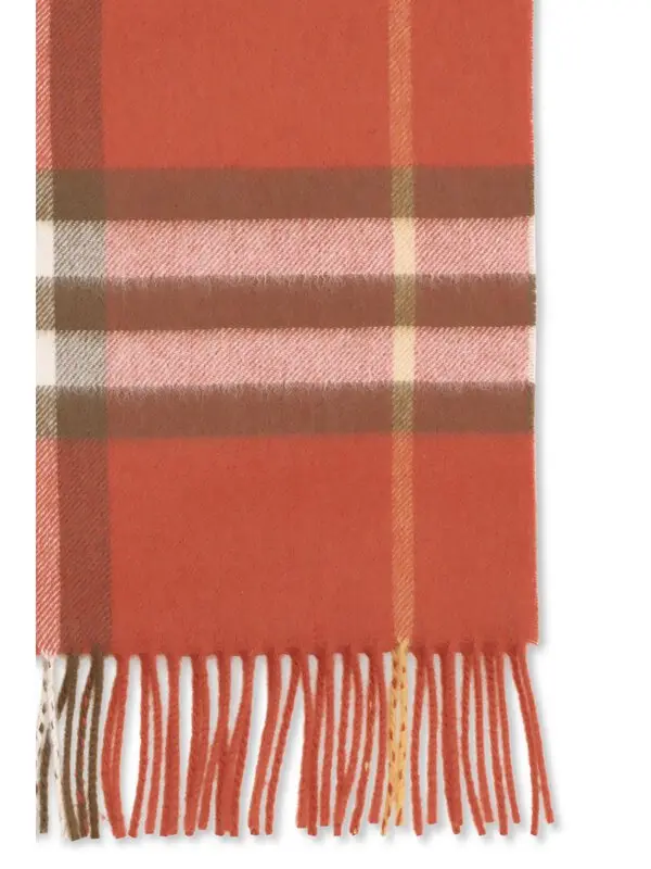 Burberry Cashmere Check Scarf - Red