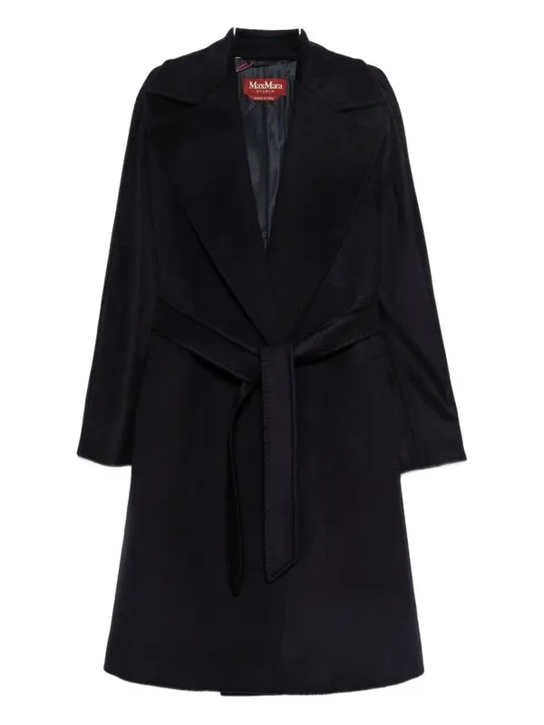 Max Mara Wool Coat With Detachable Belt - Multicolor