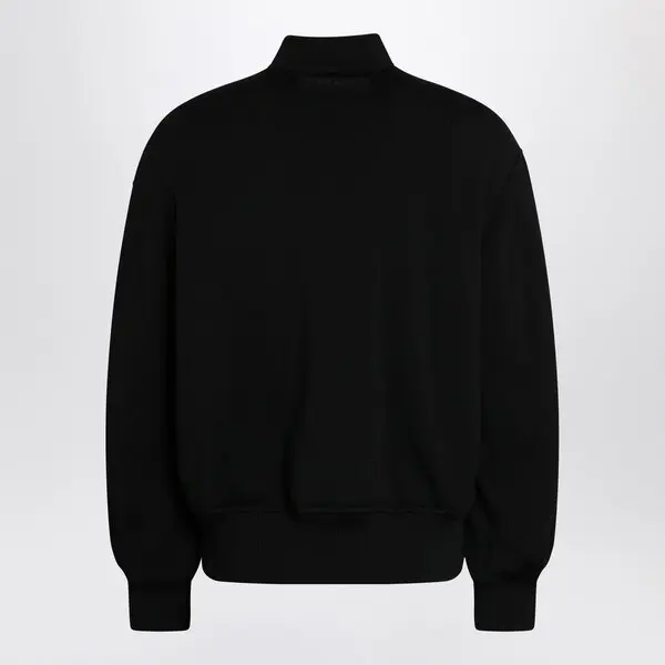 Givenchy Leather Bomber Jacket With Wool Sleeves