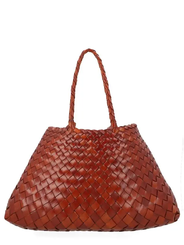 Dragon Diffusion Borsa Santa Croce Small Woven Leather Bag - Brown