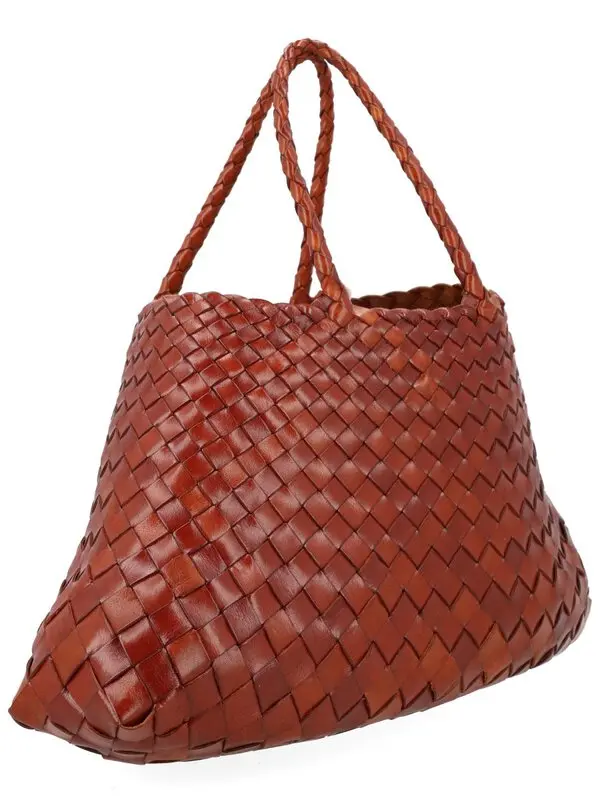 Dragon Diffusion Borsa Santa Croce Small Woven Leather Bag - Brown