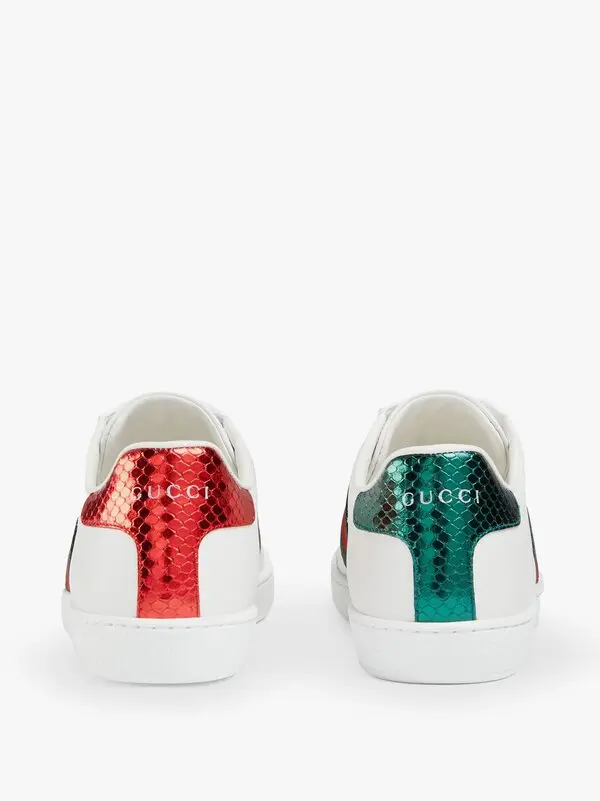 Gucci Ace Embroidered Leather Sneakers - Multicolor