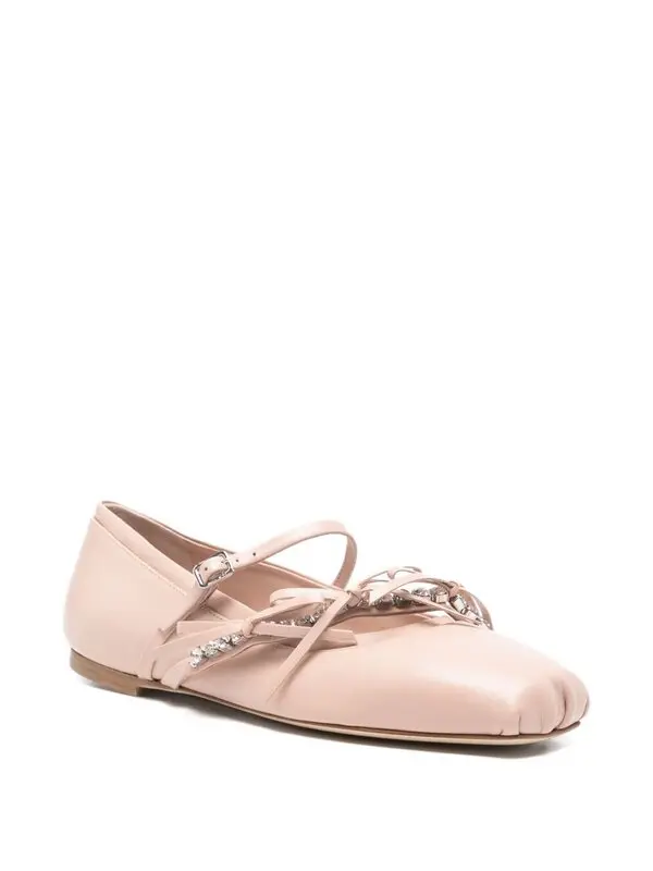 JIMMY CHOO Loli Leather Ballet Flats - Multicolor