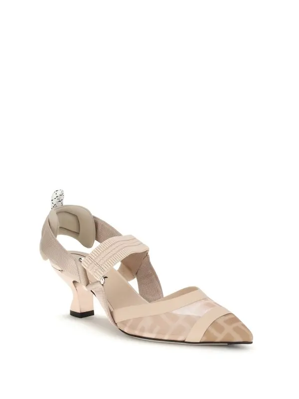 Fendi Colibrì Mesh Pumps - Cream