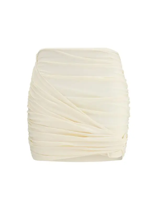 Magda Butrym Draped Ruffle Mini Skirt - Multicolor