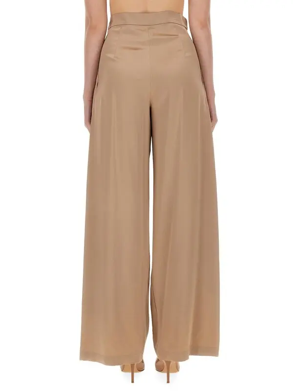 Max Mara Fiesta Piano Silk Pants - Cream