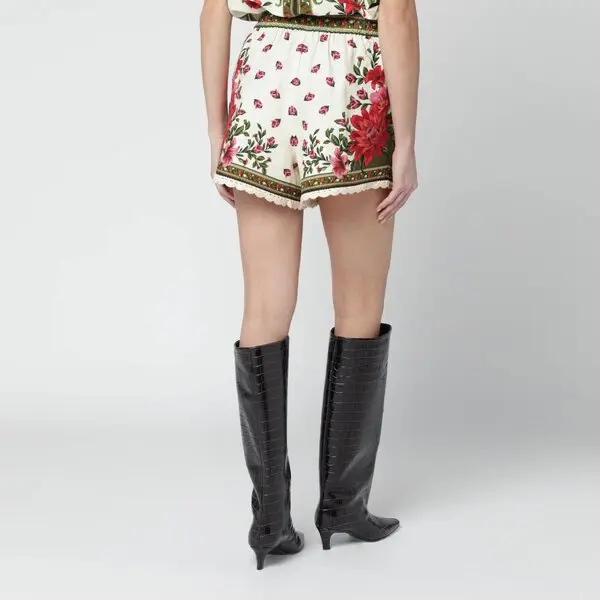 Farm Rio Floral Linen-blend Shorts - Multicolor