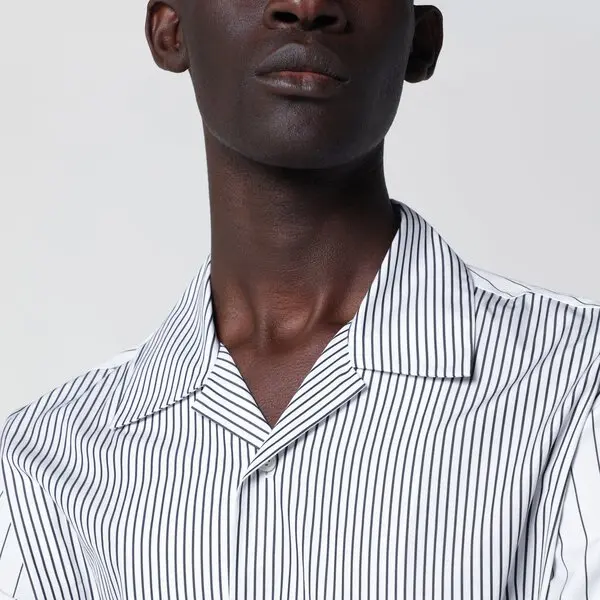 JIL SANDER Shirt In Lightweight Striped Cotton - Gray