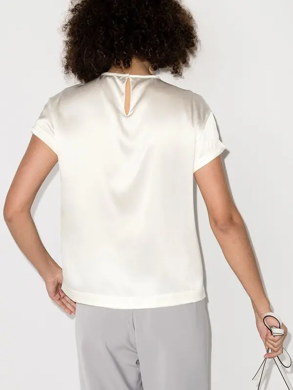 Brunello Cucinelli Silk Crewneck Top