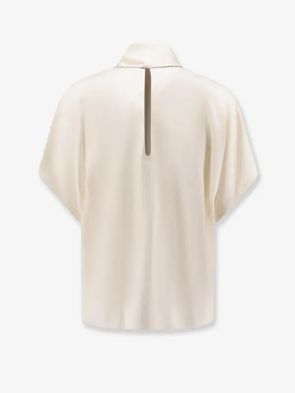 Brunello Cucinelli Silk Crewneck Top