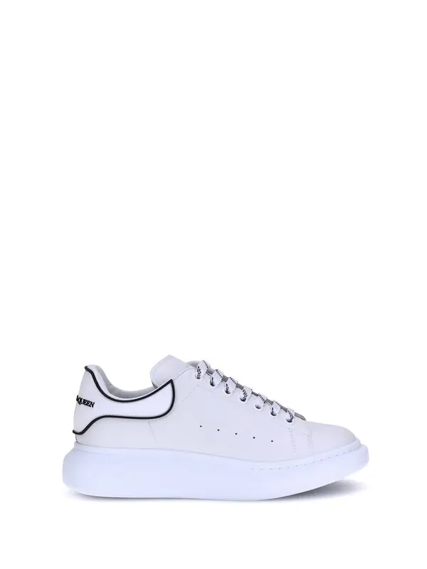 Alexander McQueen Leather Sneakers With Platform Sole - White