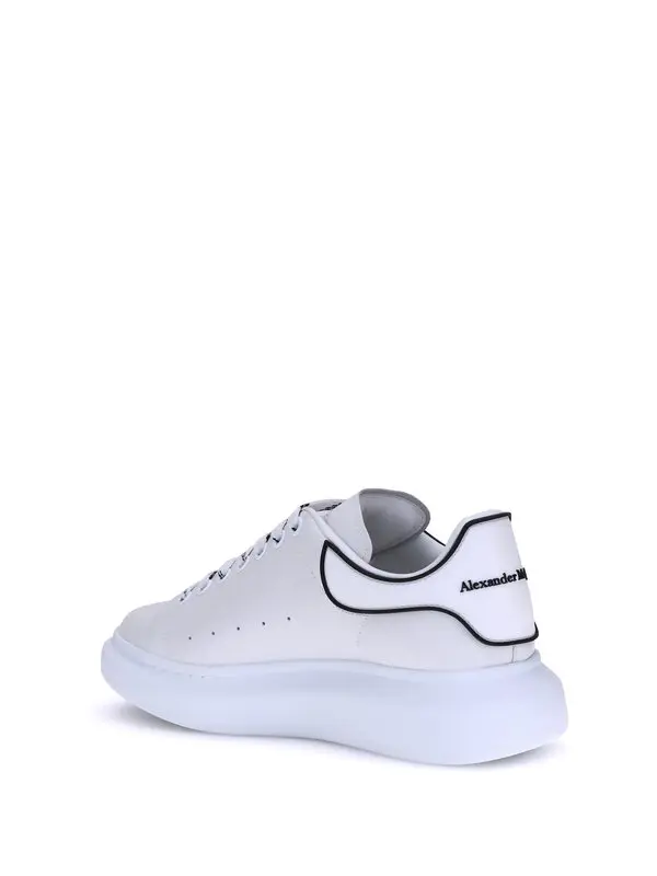 Alexander McQueen Leather Sneakers With Platform Sole - White