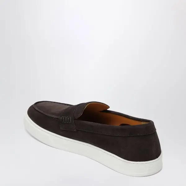 DOUCAL'S Suede Penny Loafers - Brown