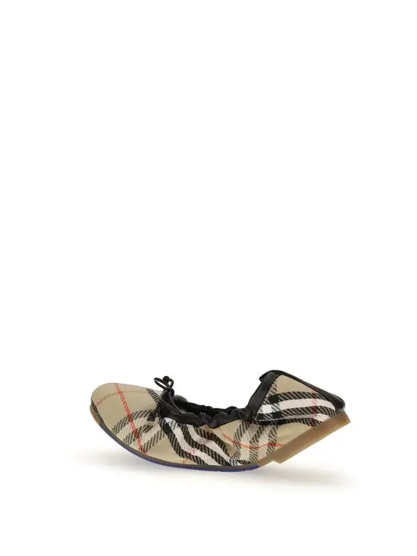 Burberry Fawn Check Ballerinas