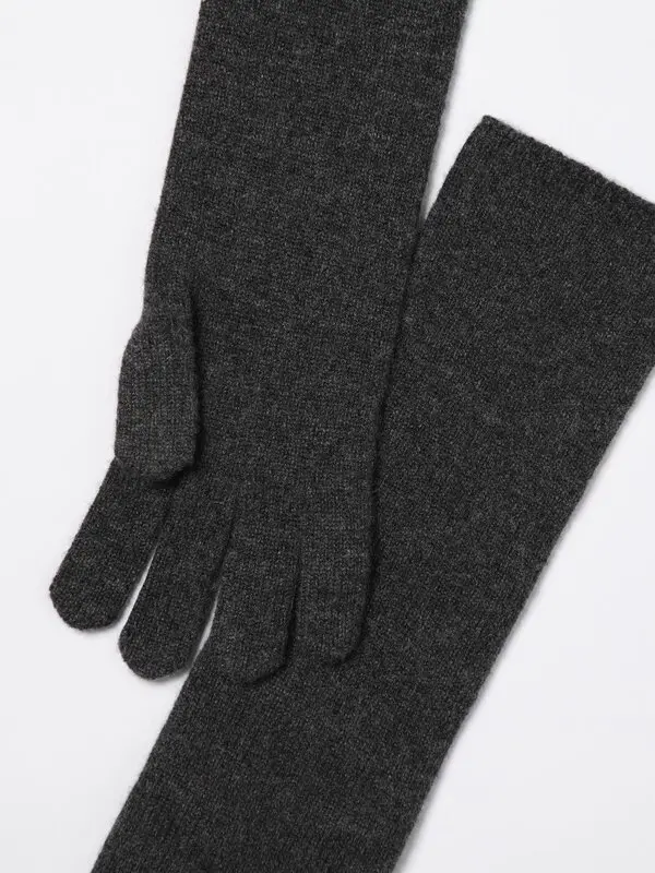 Max Mara Knitted Cashmere Gloves - Gray