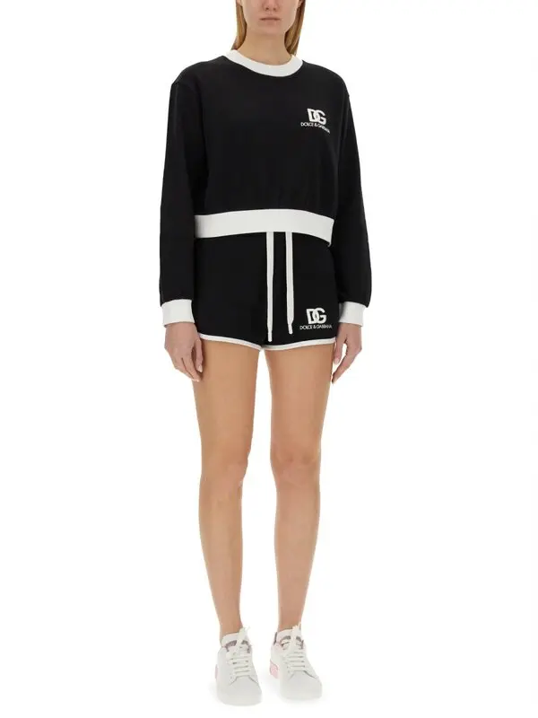 Dolce & Gabbana Logo Embroidered Shorts