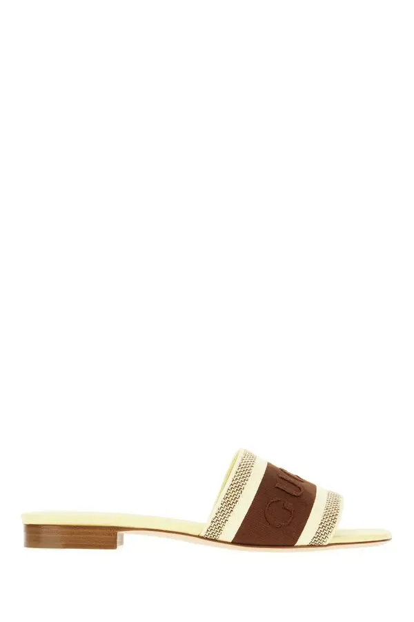 Gucci Logo Detailed Slippers - Multicolor