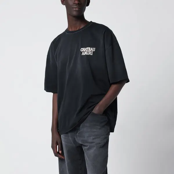 Amiri T-shirt With Chateau Logo - Black