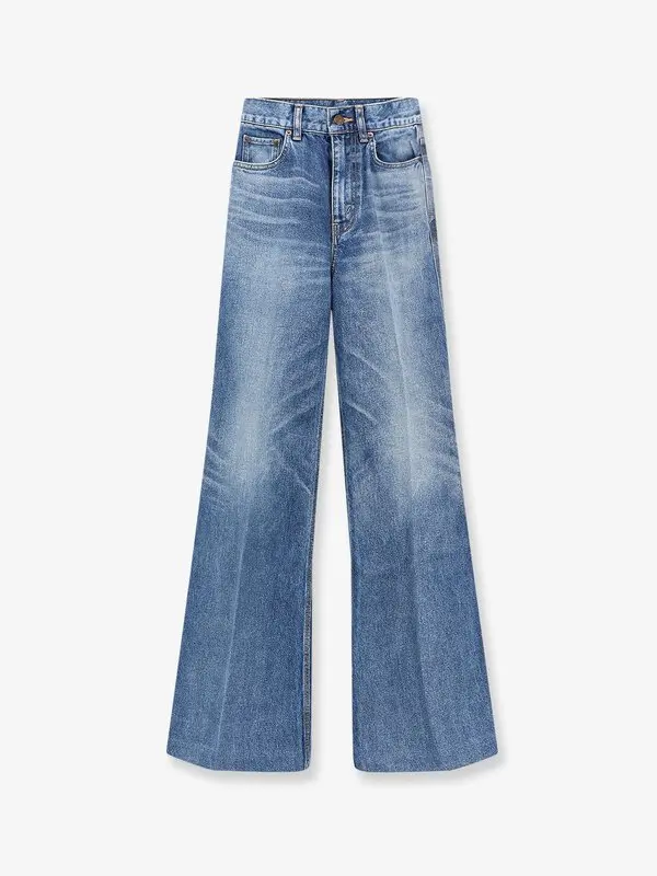Celine Flared Cotton Jeans - Multicolor