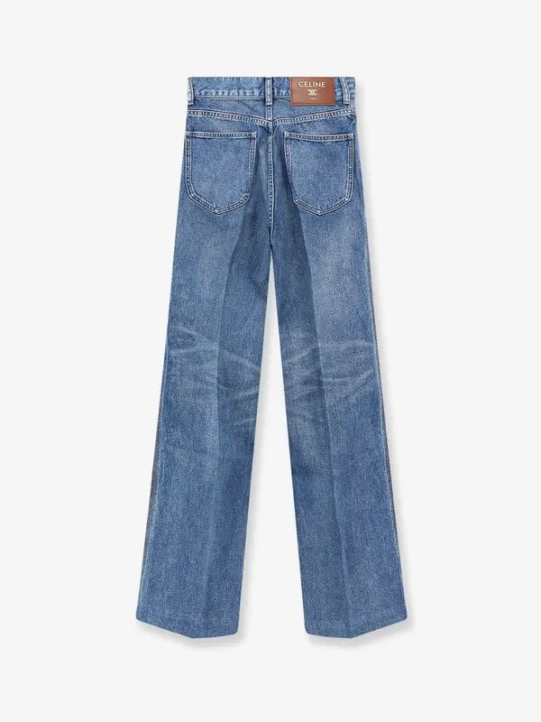 Celine Flared Cotton Jeans - Multicolor