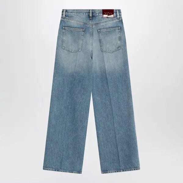 Gucci Wide Leg Jeans With Faded Effect