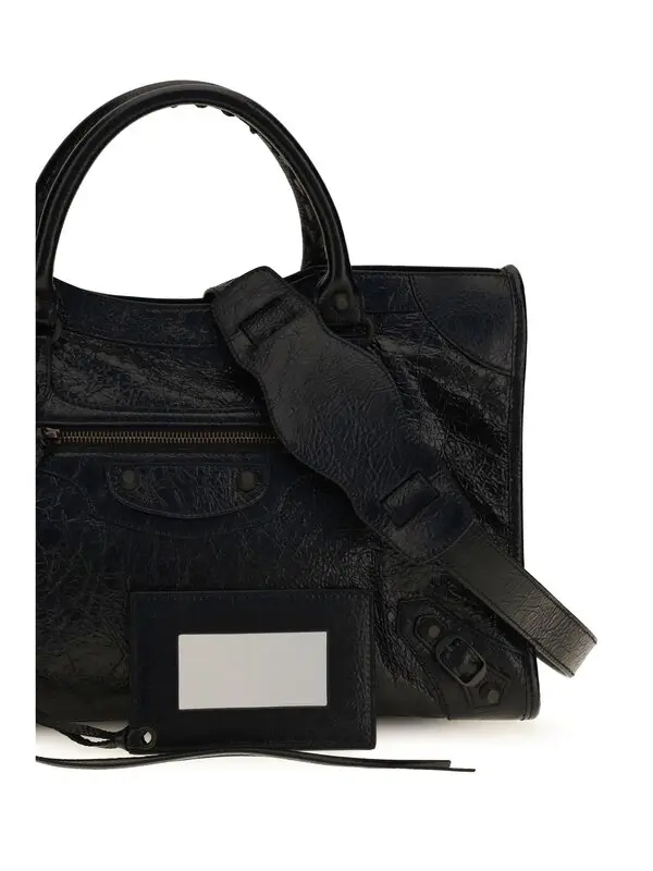 Balenciaga Le City Medium Handbag With Braided Handles And Knotted Zipper Pulls - Black
