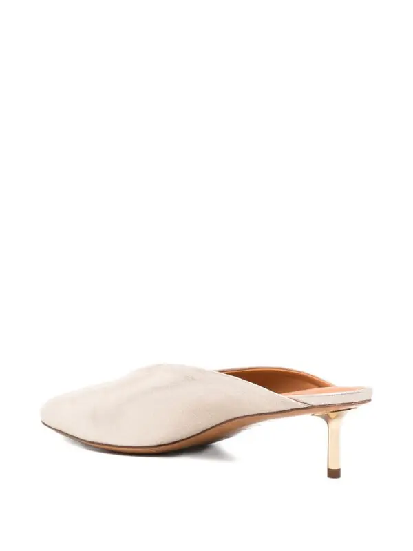 FORTE_FORTE Metallic Effect Leather Mules