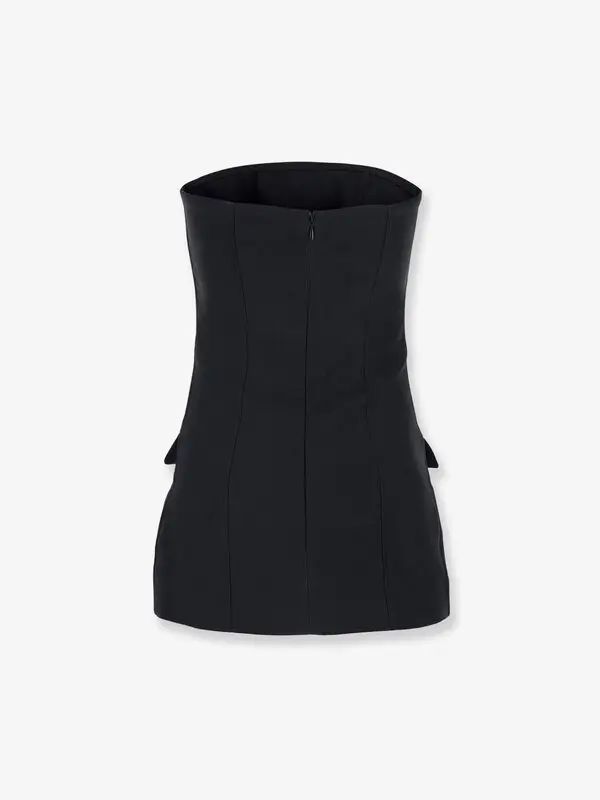 TOTEME Wool And Silk Blend Sleeveless Top With Flap Pockets