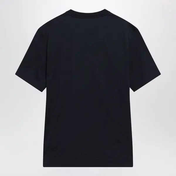 Fendi Navy T-shirt With Embroidered Logo