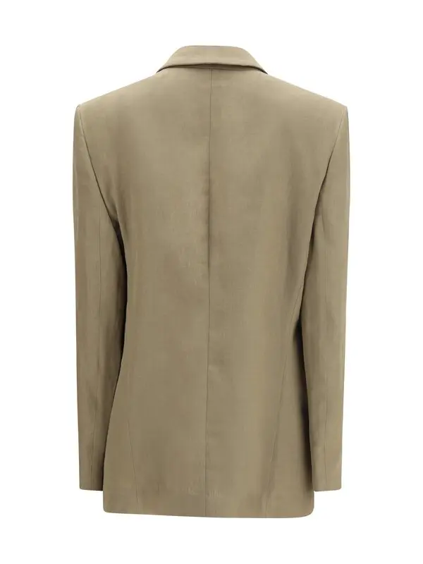 Giorgio Armani Single-breasted Linen Jacket - Brown