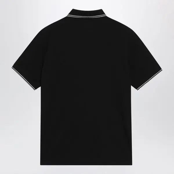 Stone Island Polo With Compass Logo Patch - Black