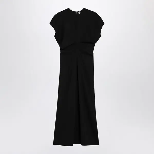 TOTEME Wool Midi Dress - Black
