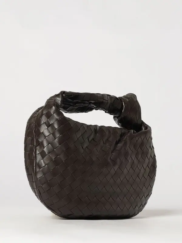 Bottega Veneta Medium Jodie Handbag In Intrecciato Leather With Knotted Handle - Gold