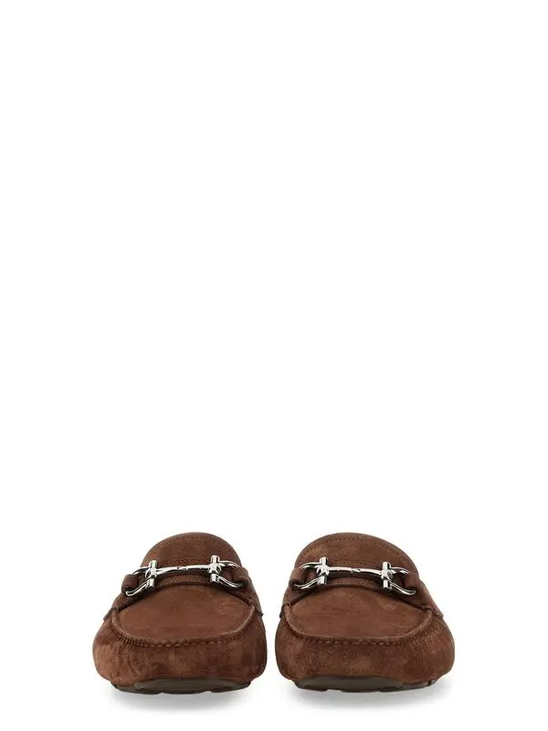 FERRAGAMO Gancini Suede Loafers