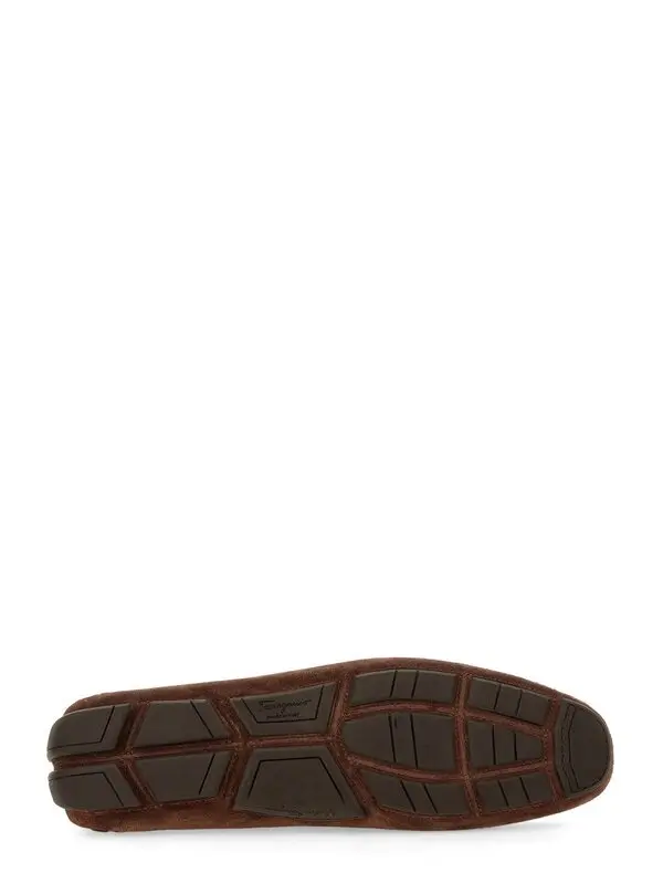FERRAGAMO Gancini Suede Loafers