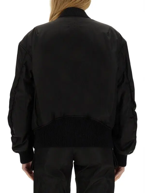 Off-White Nylon Bomber Jacket - Black