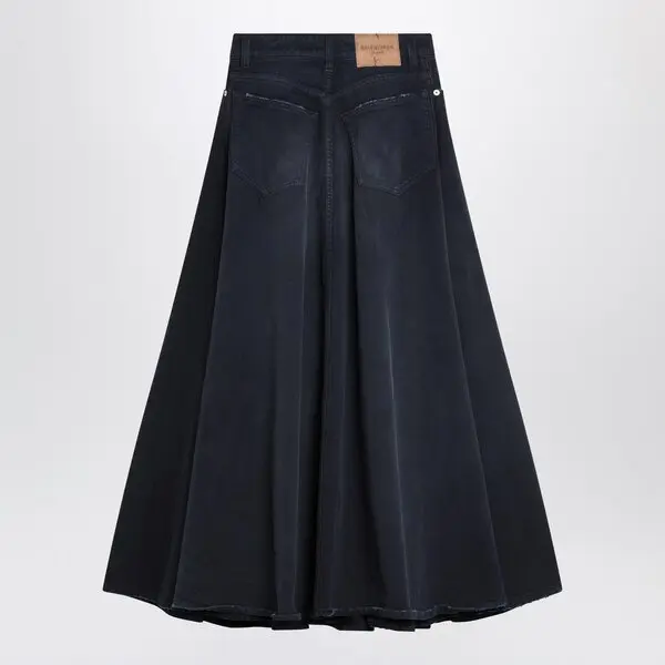 Balenciaga Maxi Godet Skirt - Blue