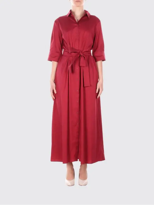 Max Mara Belted Dress - Red