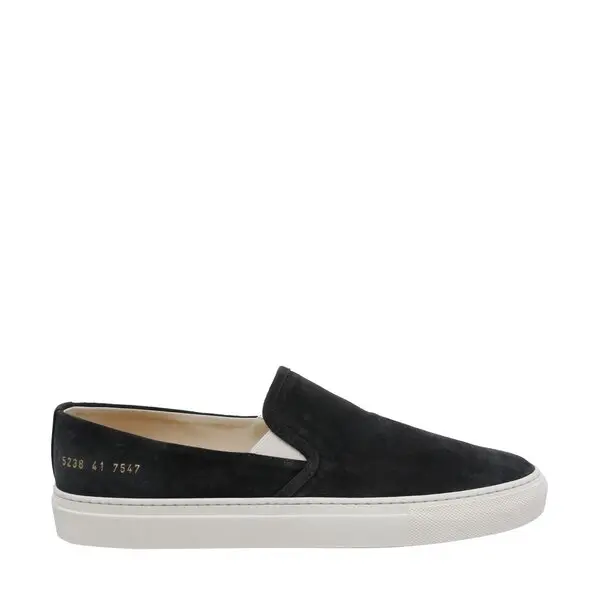 COMMON PROJECTS Minimal Slip-on Suede Sneakers - Black