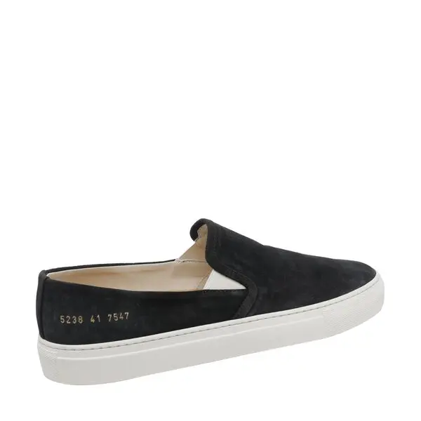 COMMON PROJECTS Minimal Slip-on Suede Sneakers - Black