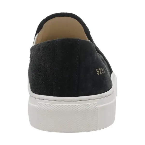 COMMON PROJECTS Minimal Slip-on Suede Sneakers - Black