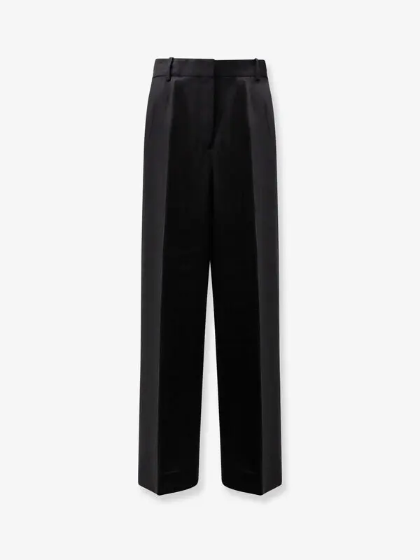 TOTEME Viscose And Wool Trousers - Black