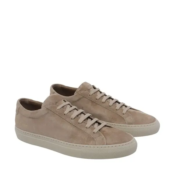 COMMON PROJECTS Achilles Suede Leather Lace-up Sneakers - Cream