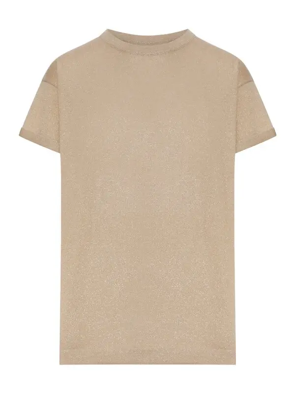 Brunello Cucinelli Cashmere And Silk Lurex T-shirt - Multicolor