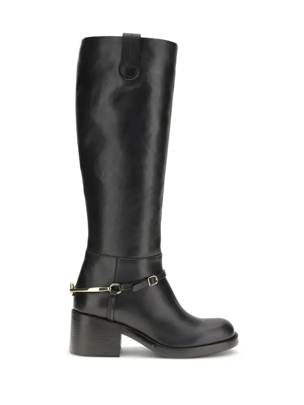 Chloé Dakota Boots With Gold Tone Hardware